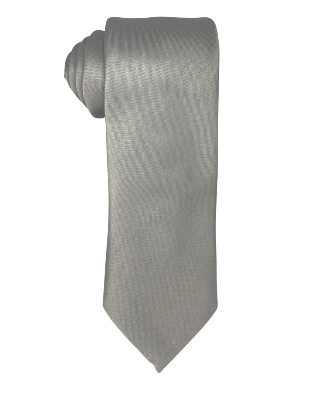 Zenio Solid Slim Tie - Silver – MDZ Menswear