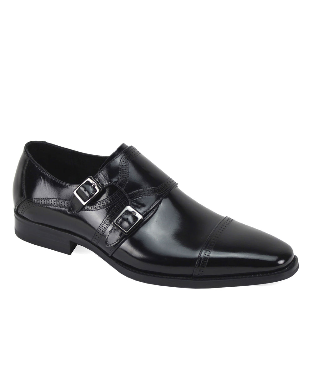 Giovanni Noel Monk Strap Dress Shoe - Black – MDZ Menswear