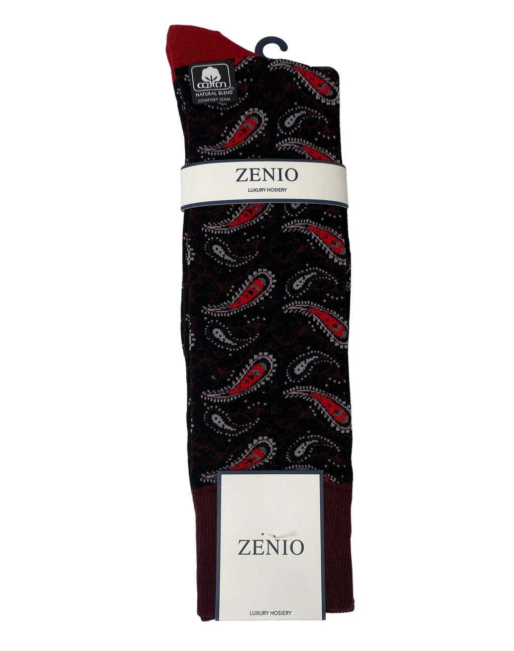 Zenio Paisley Dress Socks - Black & Red – MDZ Menswear