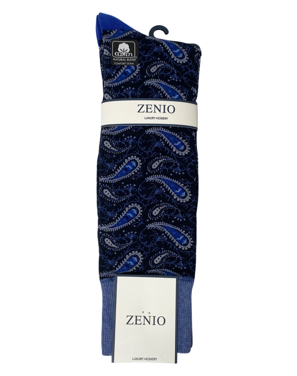 Zenio Paisley Dress Socks - Blue – MDZ Menswear