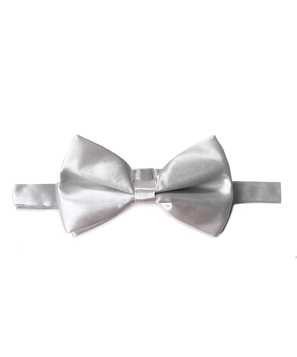 Solid Bow Tie - Silver – MDZ Menswear