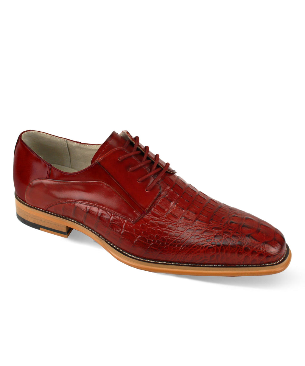 Giovanni Mason Oxford Lace Up Shoes - Red – MDZ Menswear