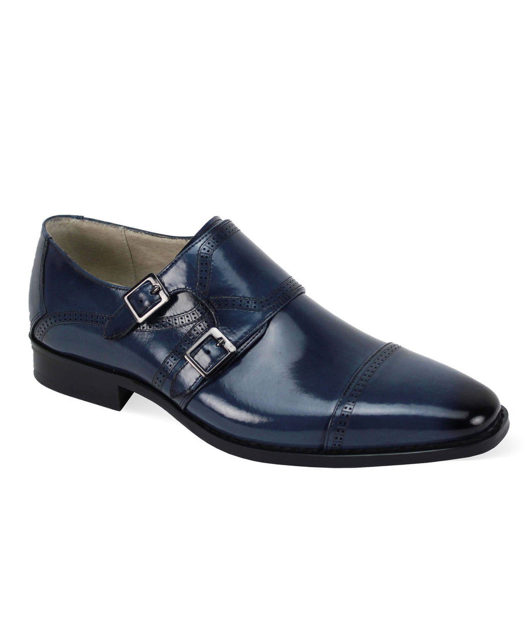 Giovanni Noel Monk Strap Dress Shoe - Blue – MDZ Menswear