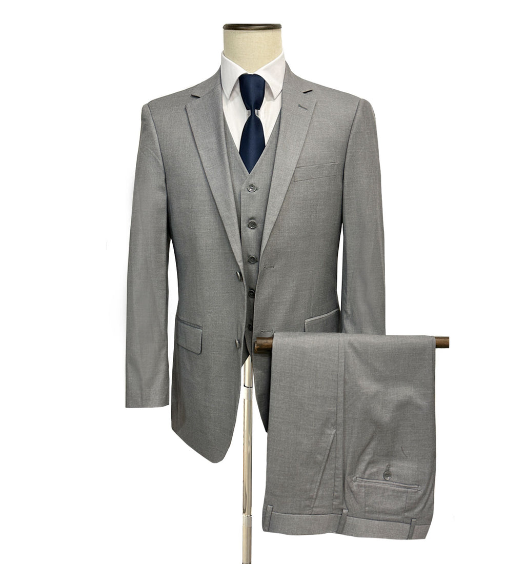 Mazari Vested Modern Fit Suit - Paris Silver 1500 – MDZ Menswear